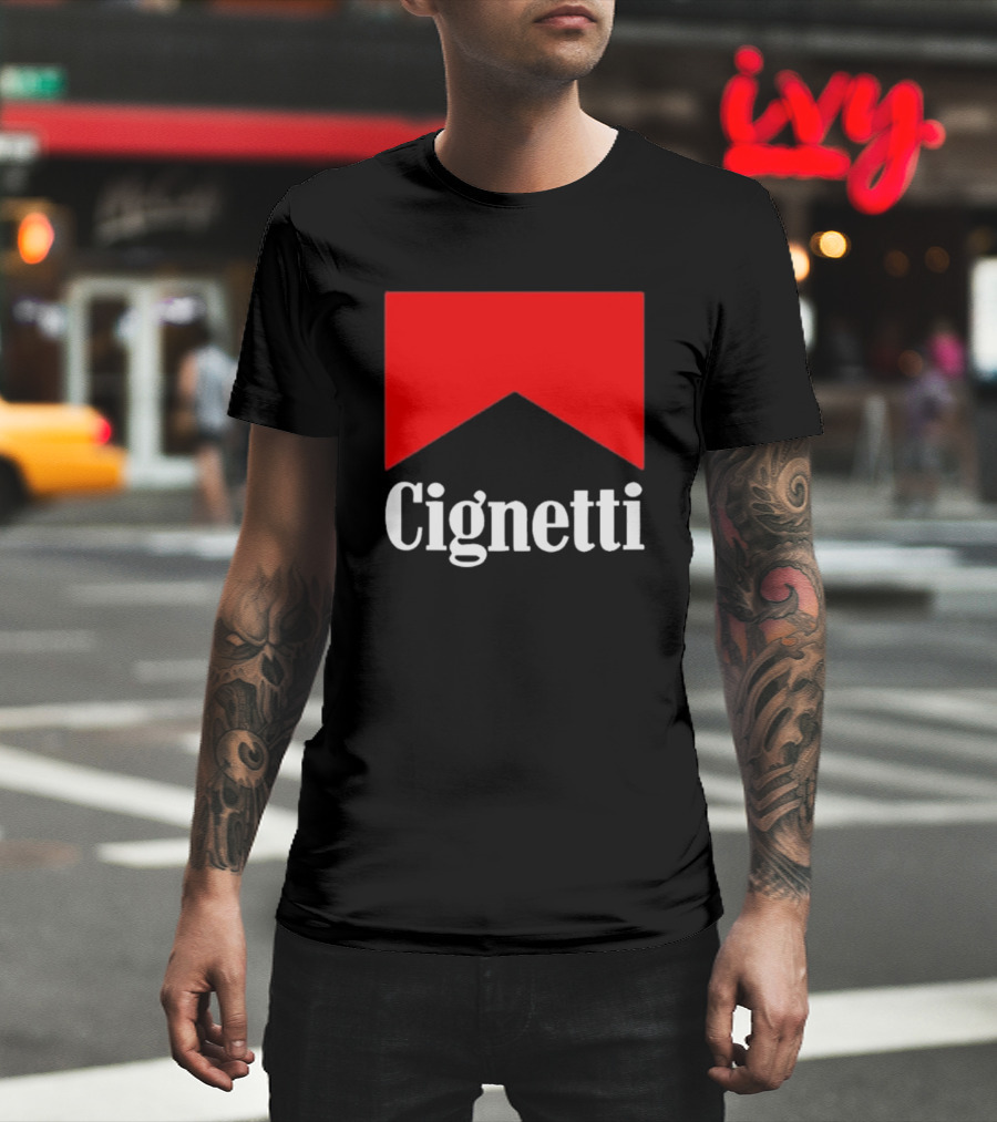 Cignetti Parody Logo Red Chevron T-Shirt