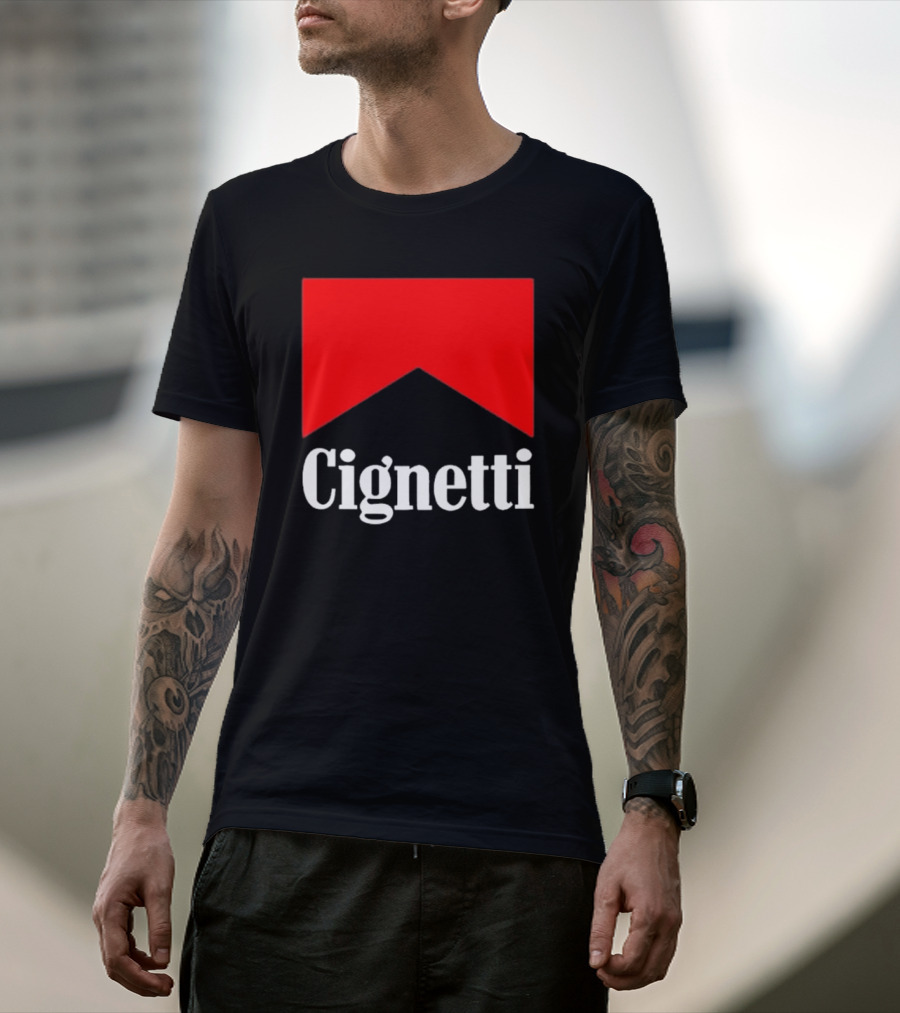 Cignetti Parody Logo Red Chevron T-Shirt