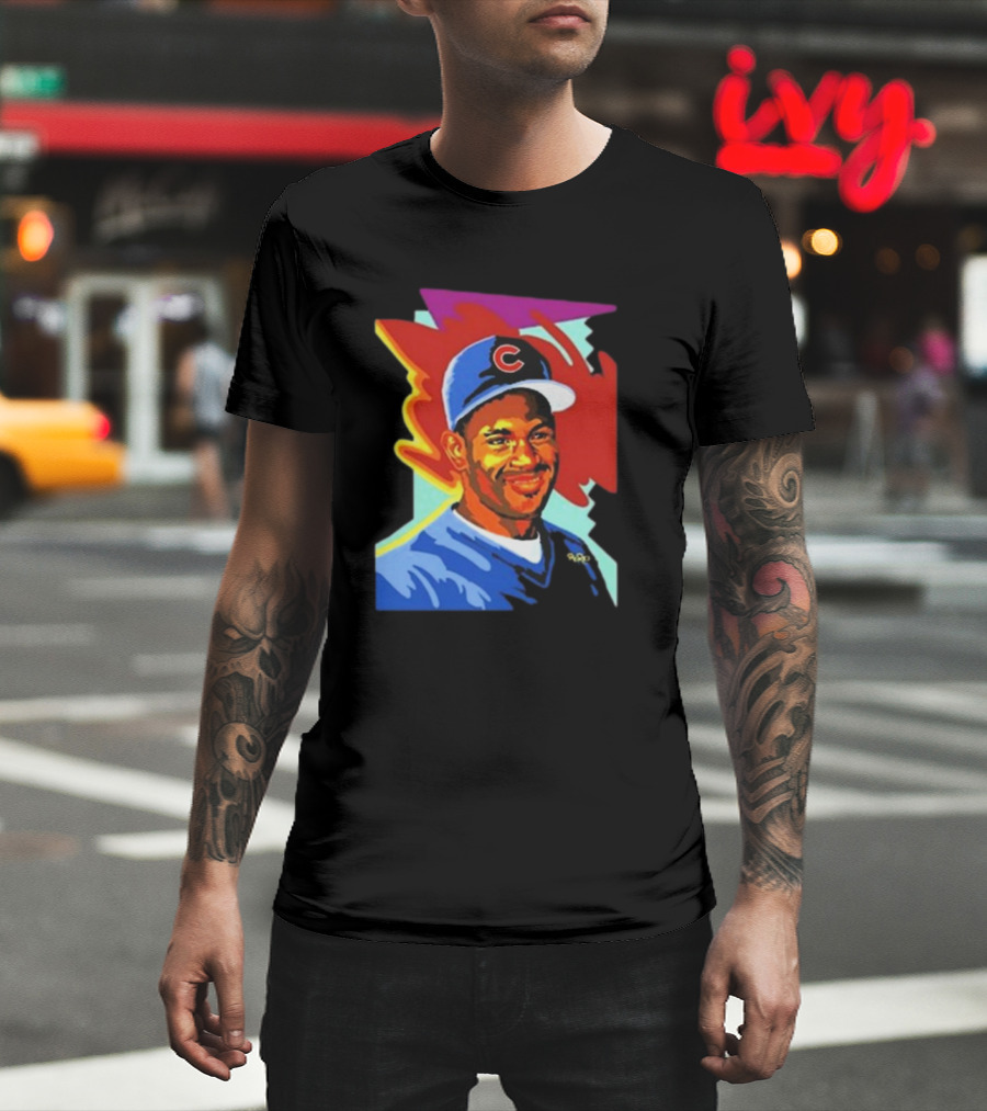 Sammy Cubs Portrait Colorful Art Baseball Cap T-Shirt