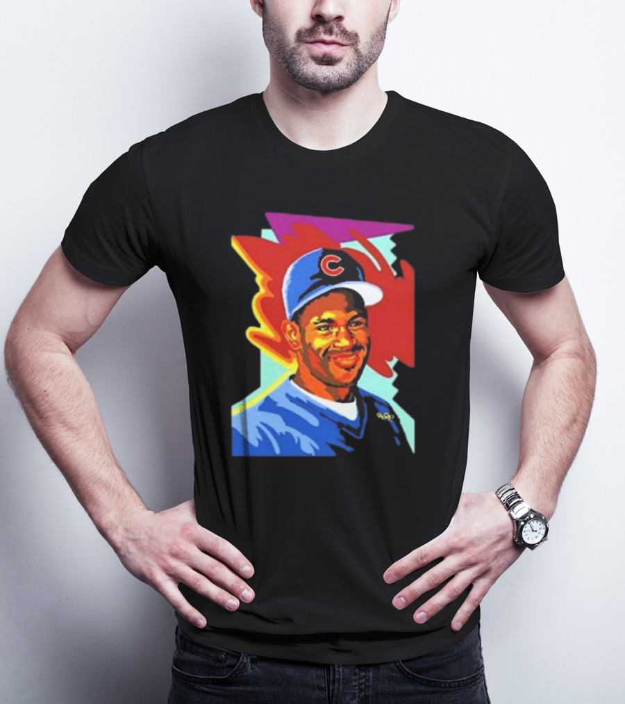 Sammy Cubs Portrait Colorful Art Baseball Cap T-Shirt