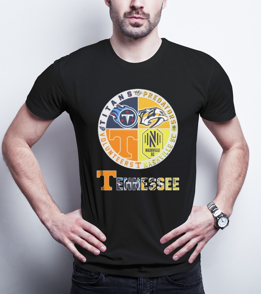 Tennessee Titans Predators Volunteers Nashville SC T-Shirt