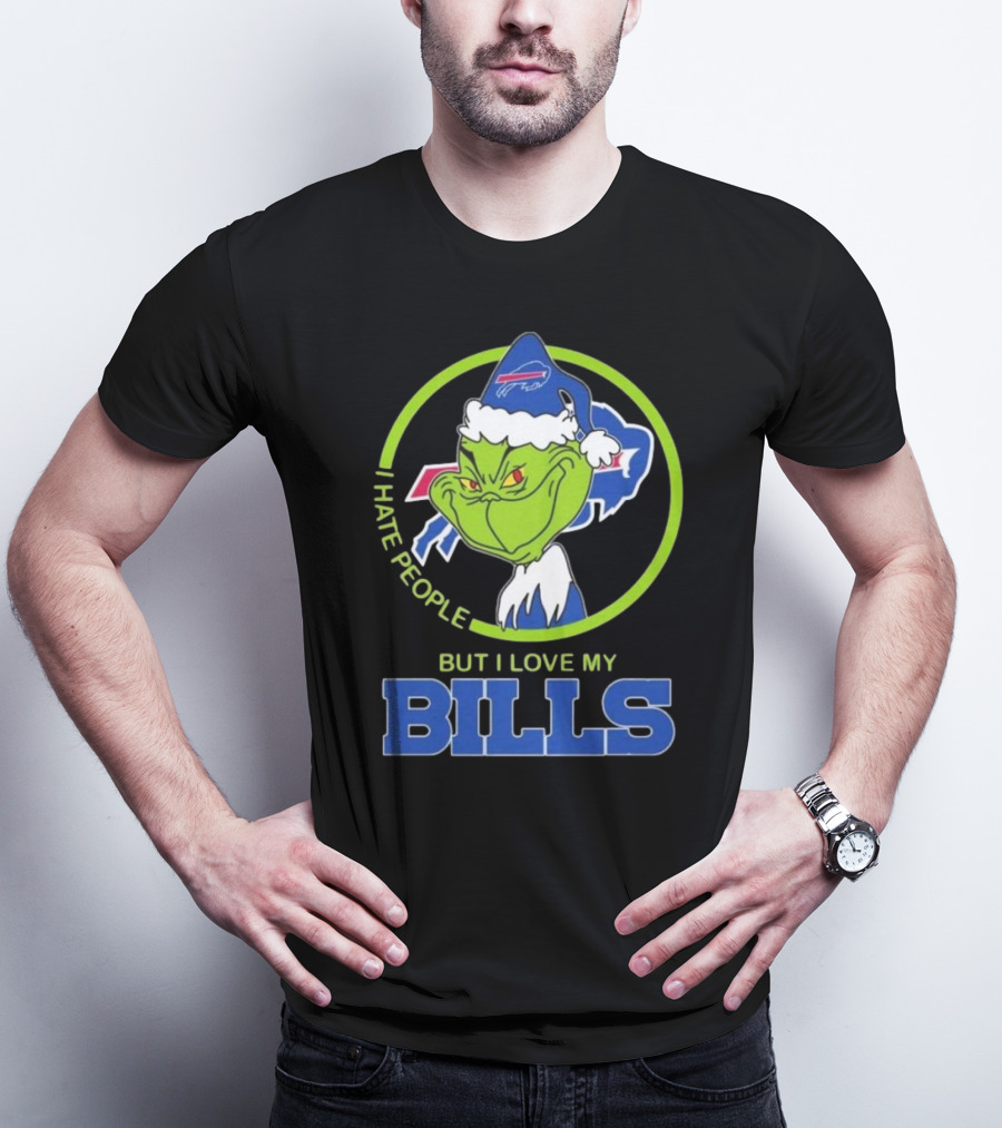 The Grinch I Hate People But I Love My Buffalo Bills T-Shirt