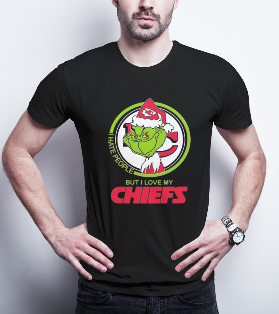 The Grinch I Hate People But I Love My Chiefs Kansas City T-Shirt