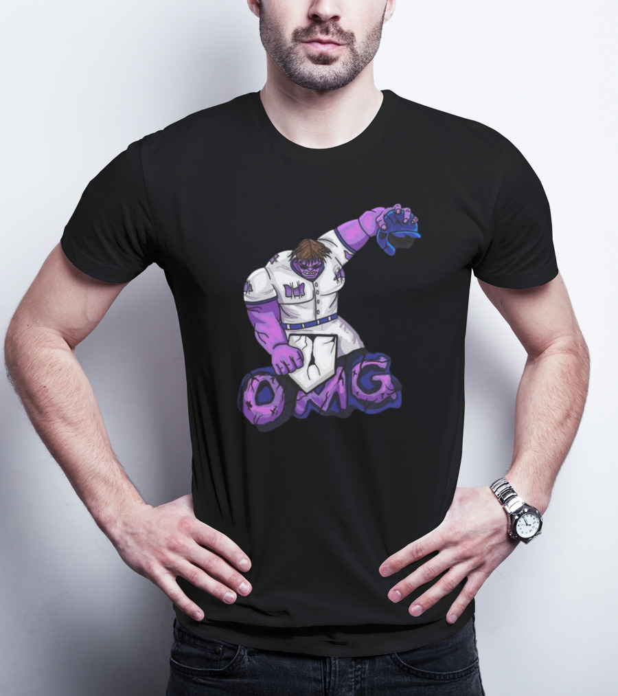 Winker Smash OMG Baseball Monster Character T-Shirt