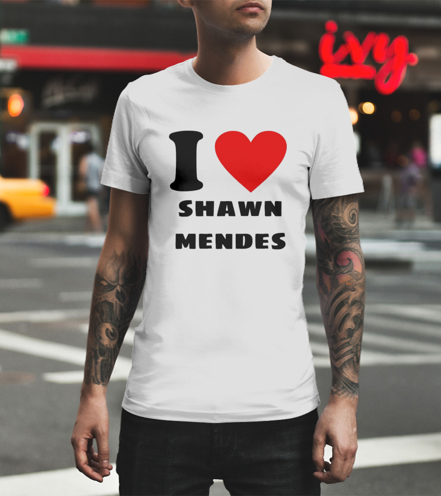 I Love Shawn Mendes Heart T-Shirt