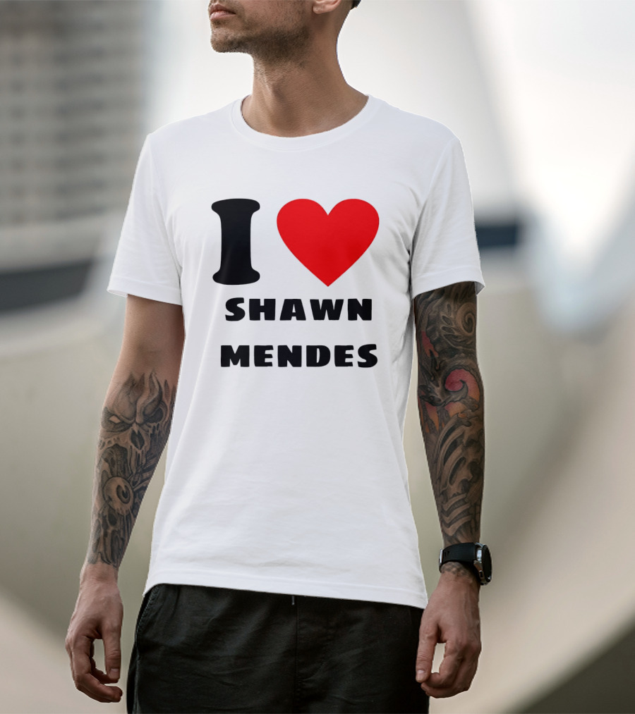 I Love Shawn Mendes Heart T-Shirt