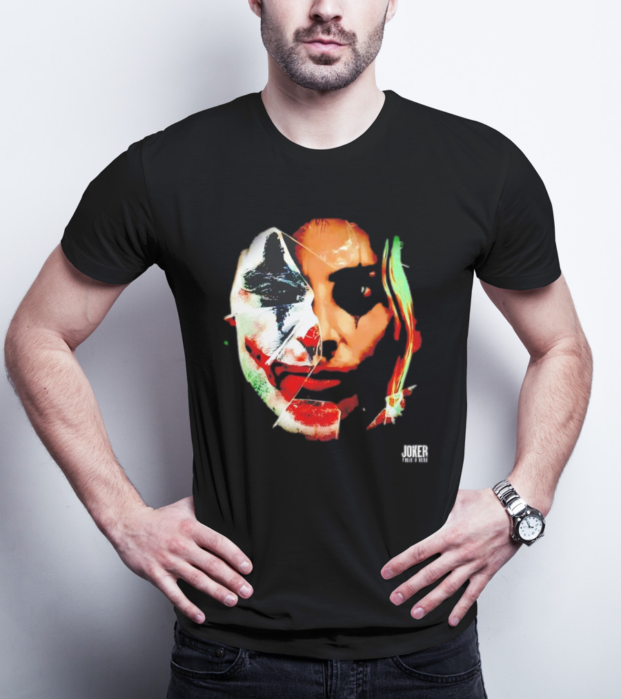 Joker Folie A Deux Fragmented Face Iconic Clown T-Shirt