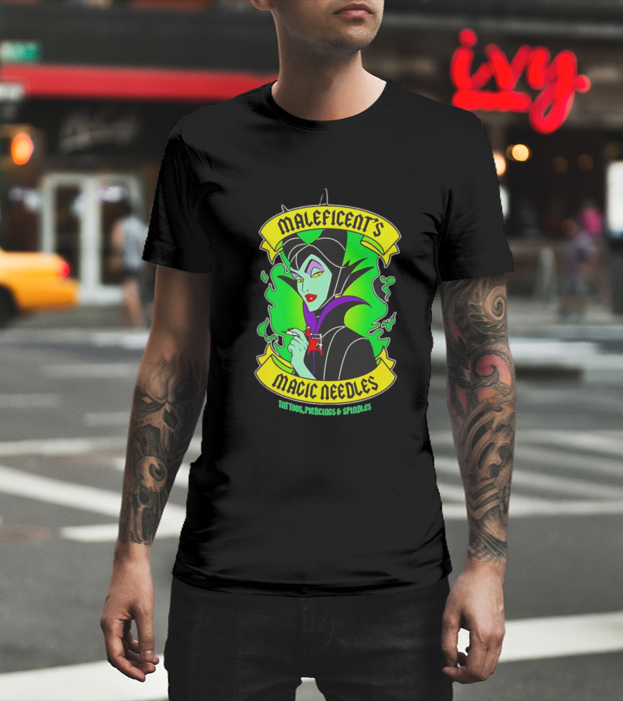Maleficent's Magic Needles Tattoos Piercings And Spindles T-Shirt