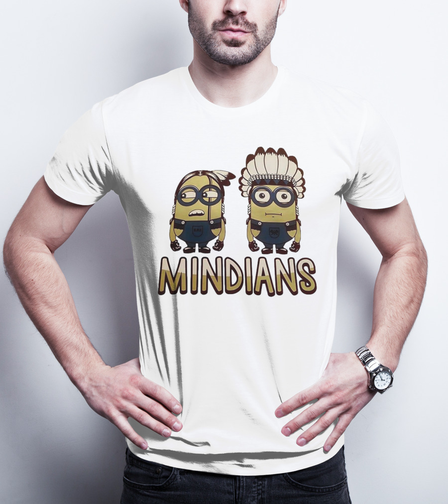 Mindian Minions With Native American Headdress T-Shirt