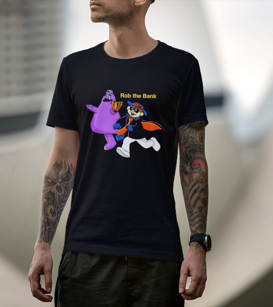 New York Mets Grimace Rob The Bank Hamburglar Duo T-Shirt
