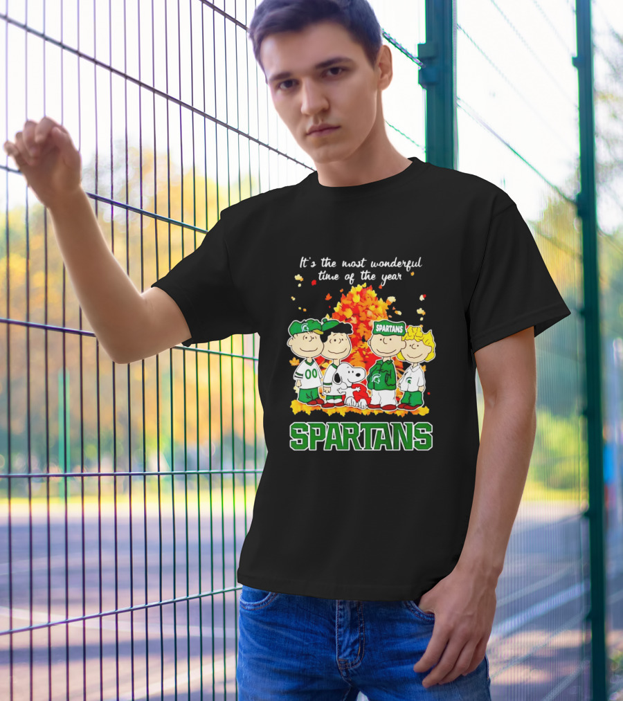 It's The Most Wonderful Time Of The Year Peanuts Spartans Fall T-Shirt