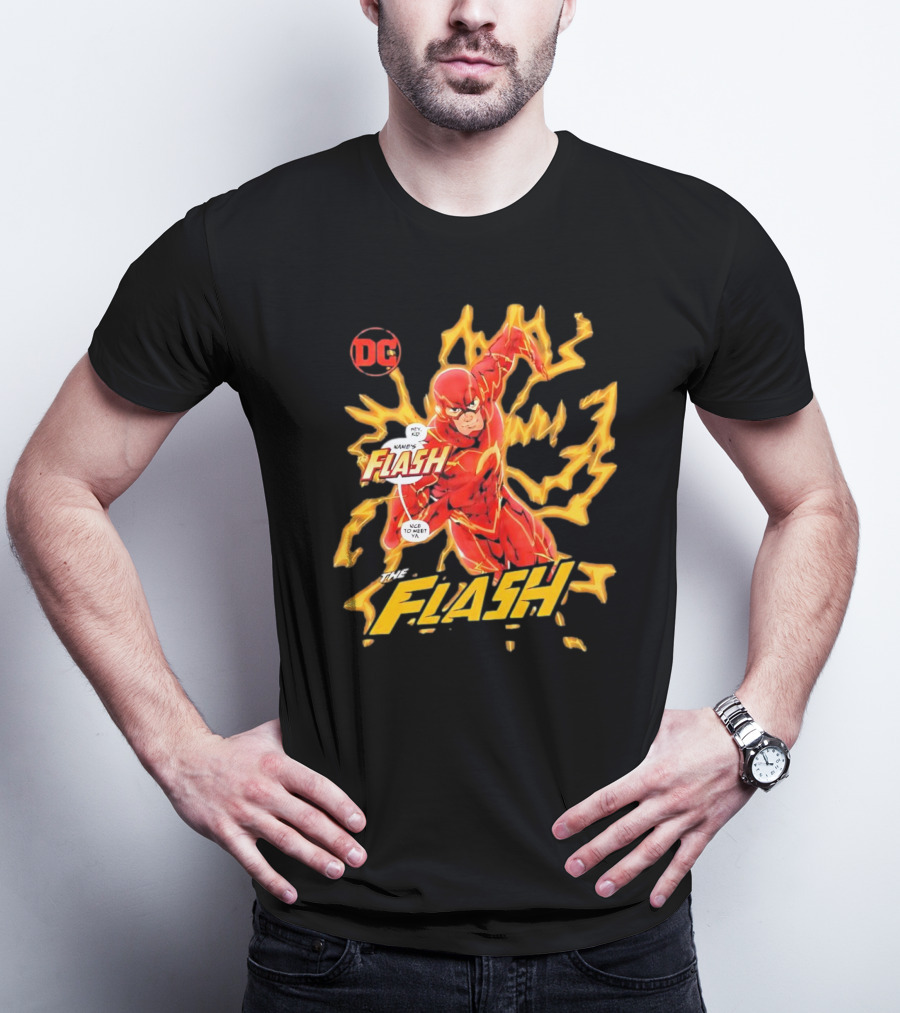 DC Comics The Flash Movies Lightning Action Scene T-Shirt