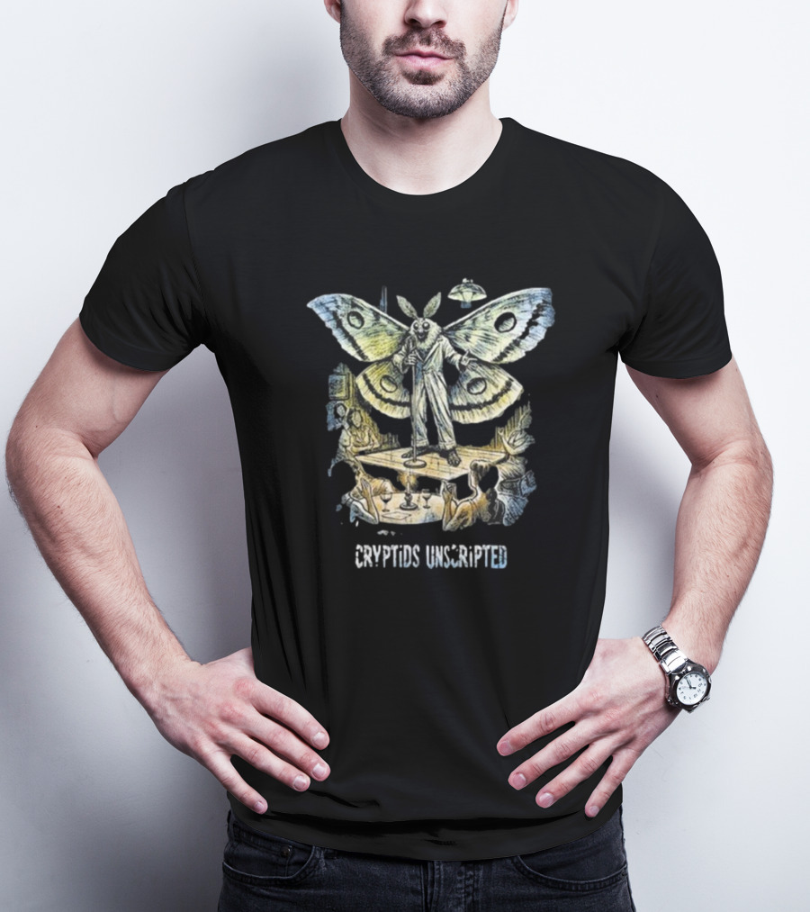 ATWWD Cryptids Unscripted Mothman Stand-Up Comedy Scene T-Shirt