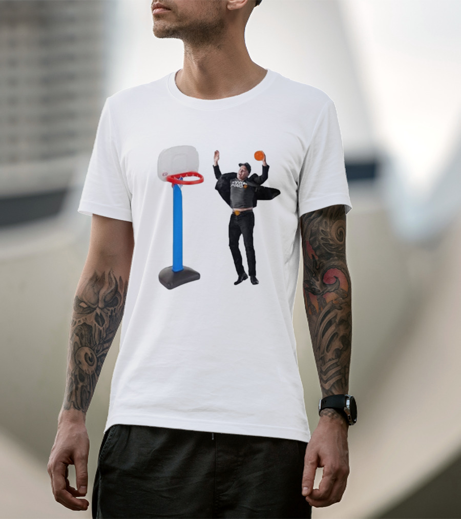 Lil’ Elon Musk Dunking On Basketball Hoop T-Shirt