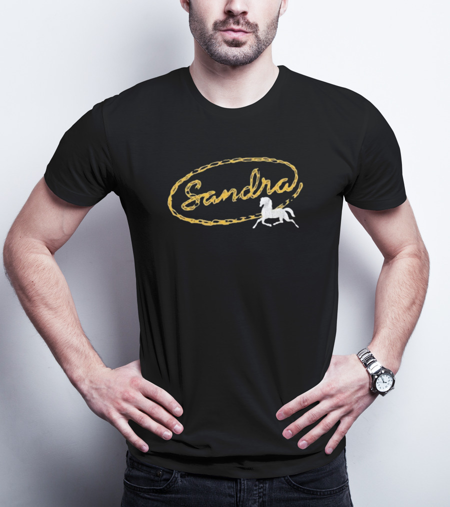Sandra Chain Oval Horse Logo Medium Build T-Shirt