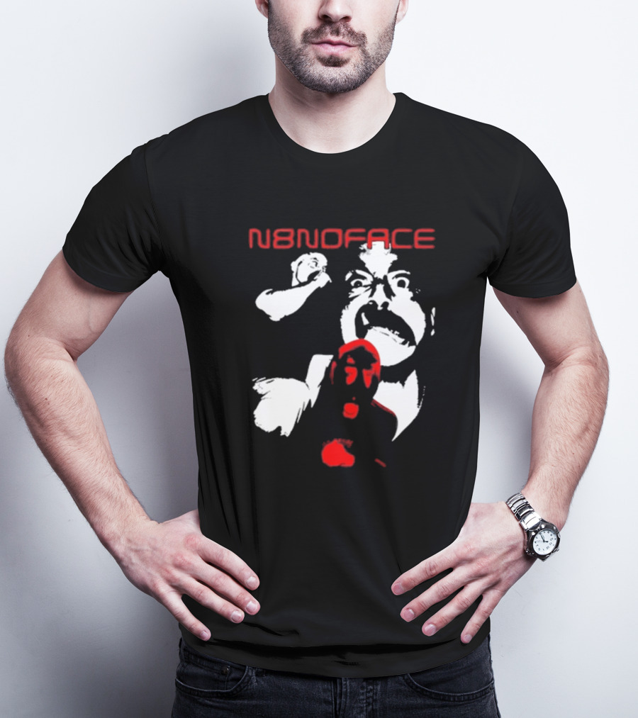 N8noface Expressive Faces Black Red T-Shirt