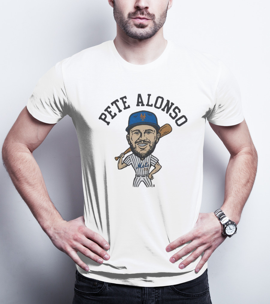 Pete Alonso New York Mets MLB Caricature T-Shirt
