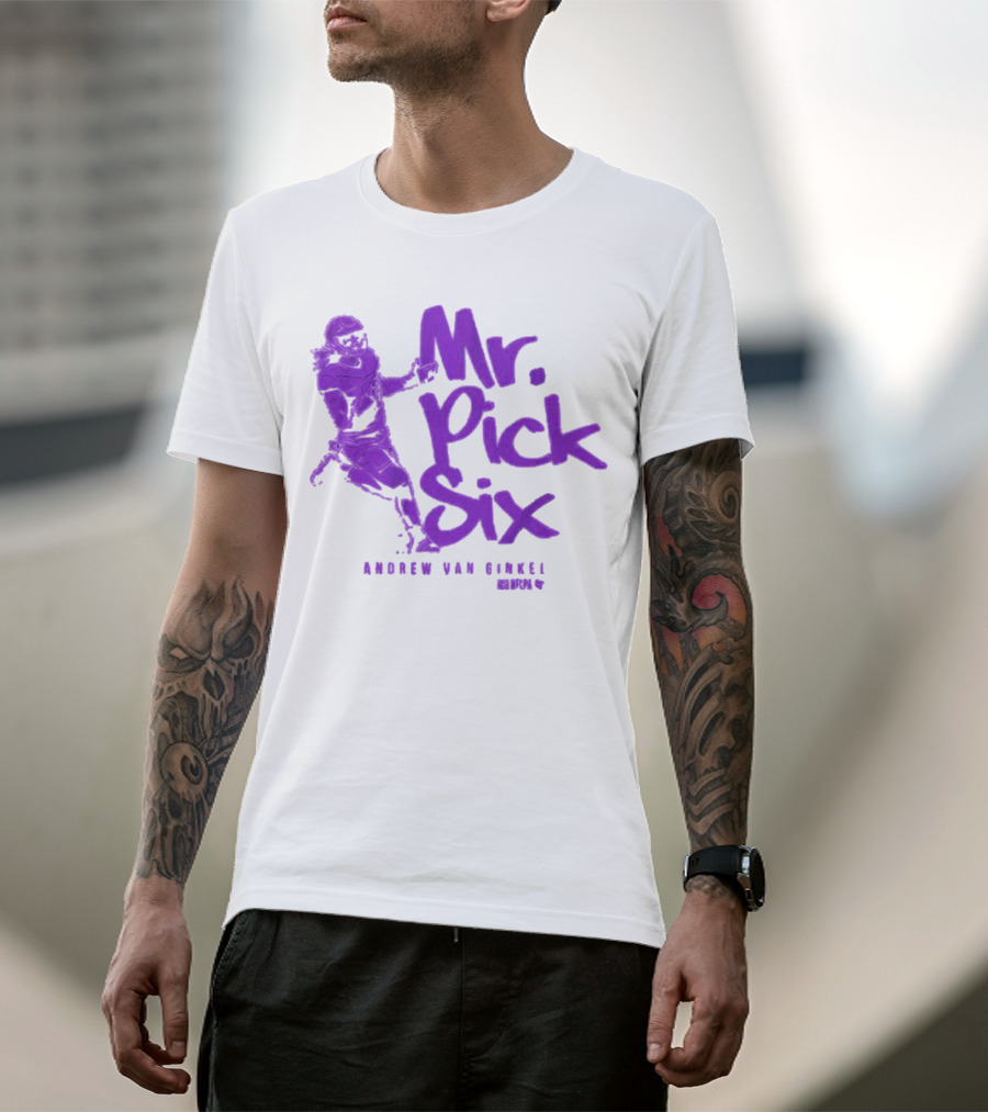 Andrew Van Ginkel Mr. Pick Six NFLPA T-Shirt
