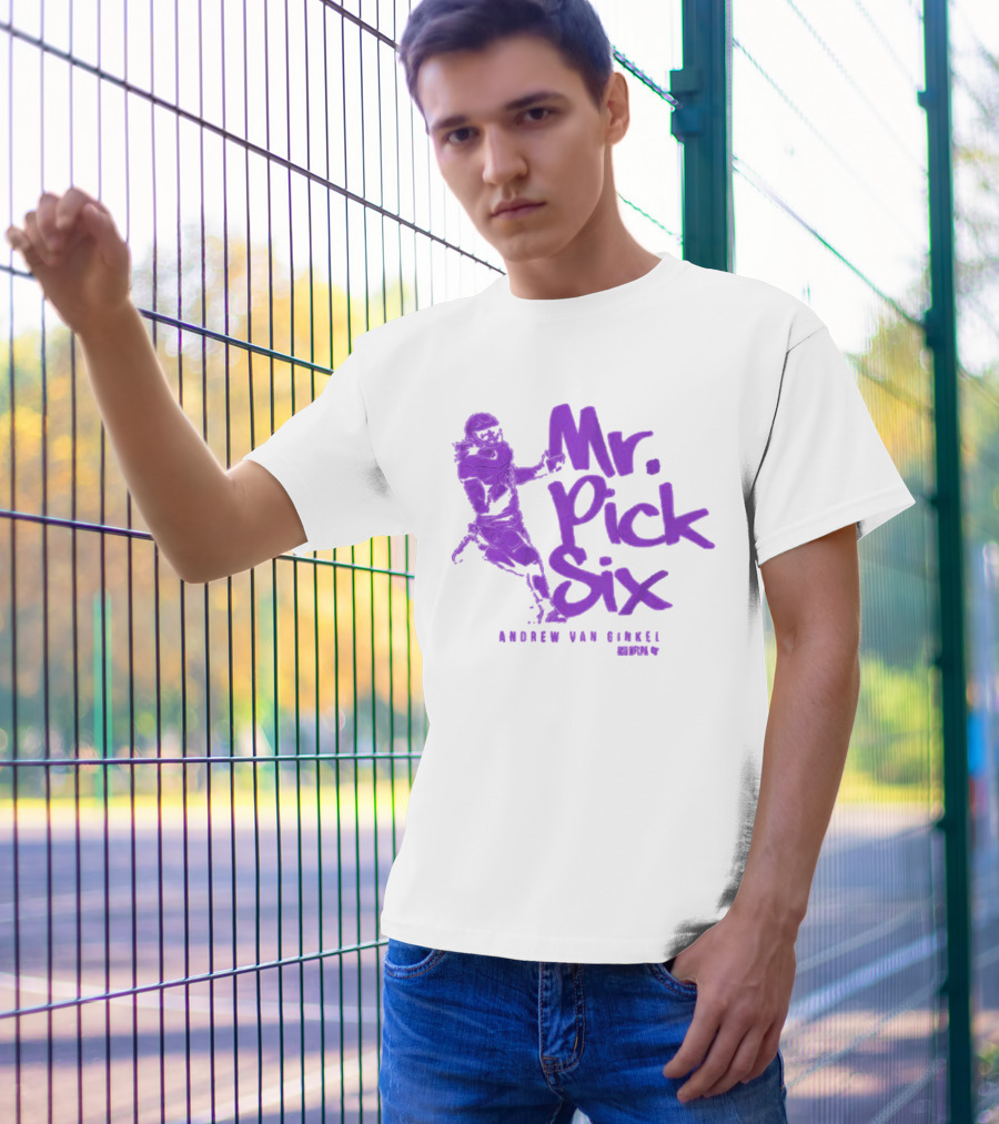 Andrew Van Ginkel Mr. Pick Six NFLPA T-Shirt