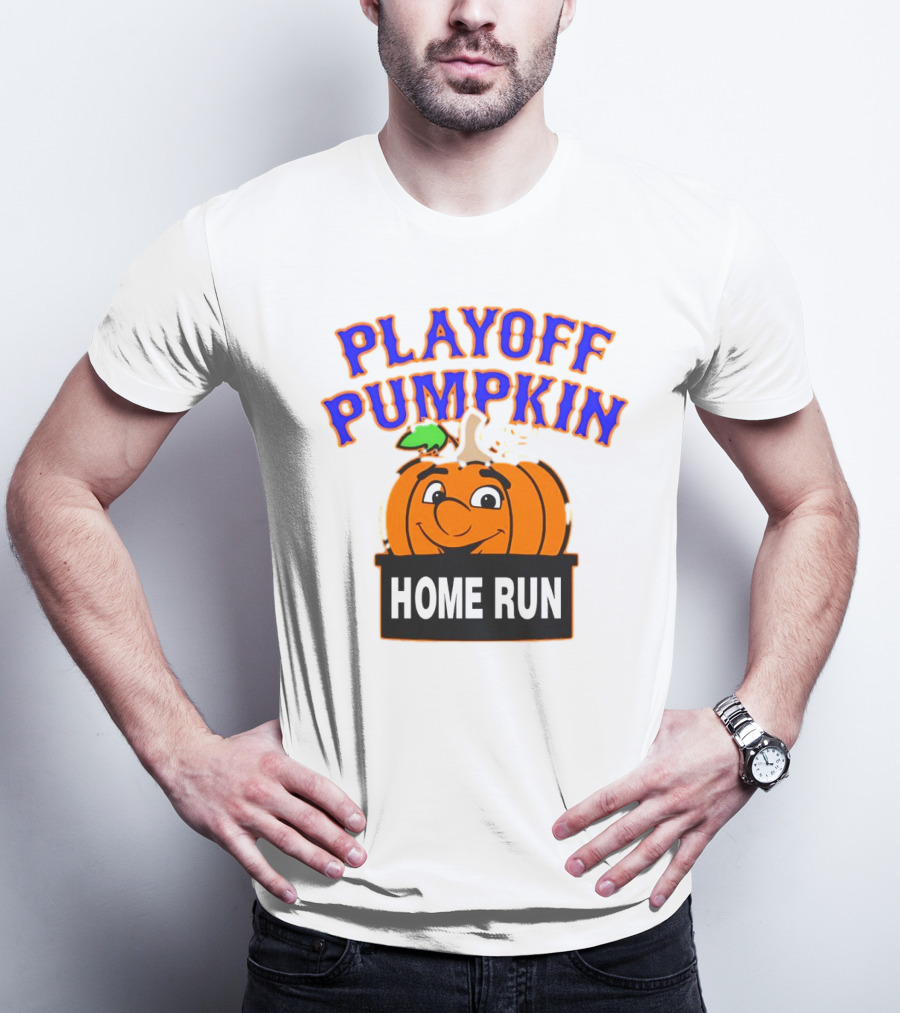Playoff Pumpkin Home Run Mets Baseball T-Shirt