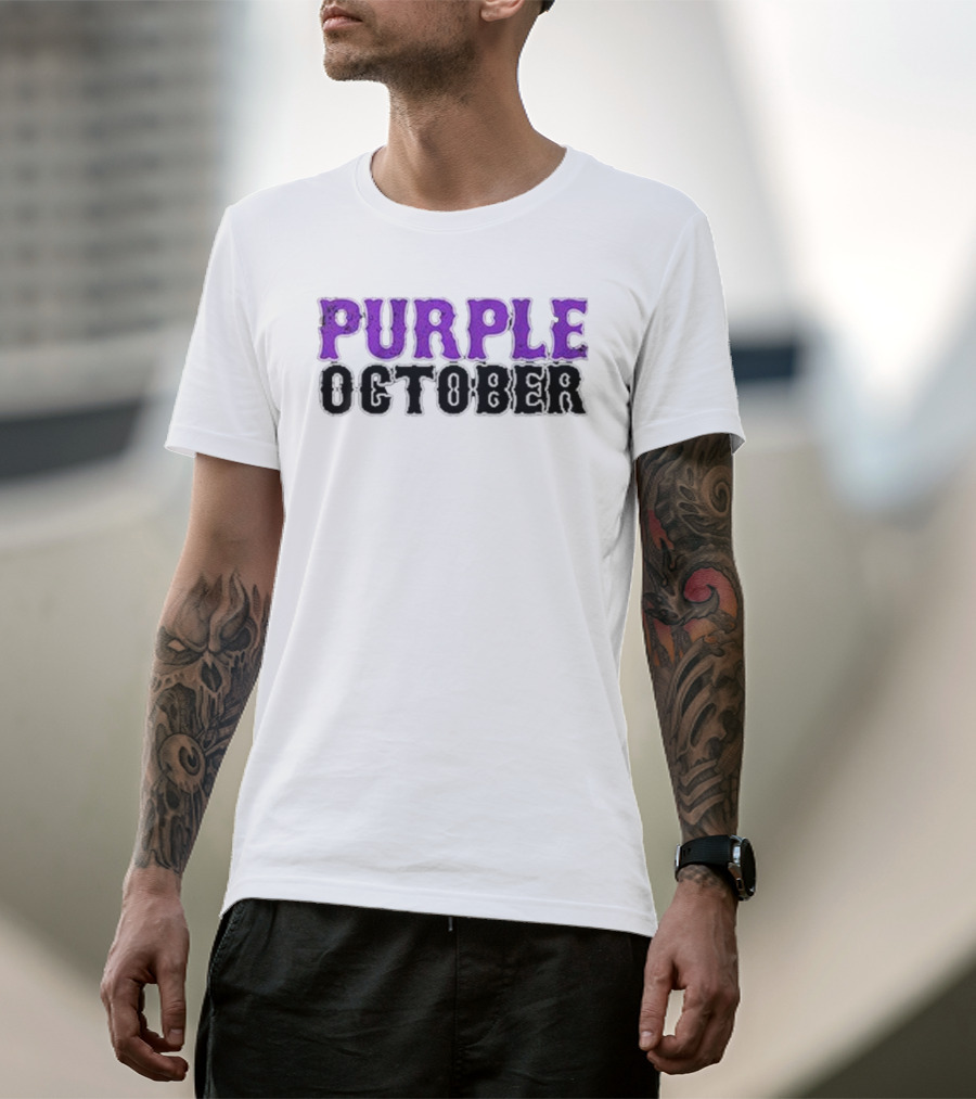 New York Baseball Purple October T-Shirt