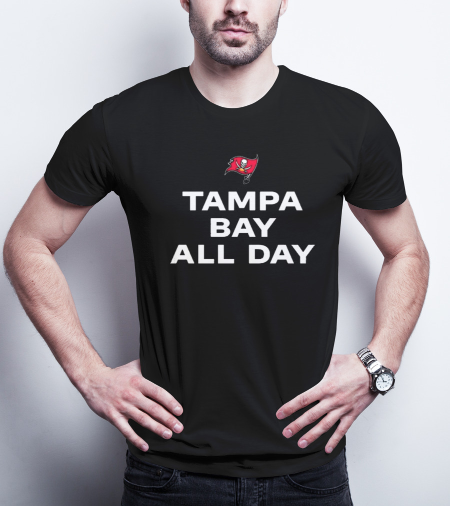 Tampa Bay All Day With Buccaneers Logo Est 1976 T-Shirt