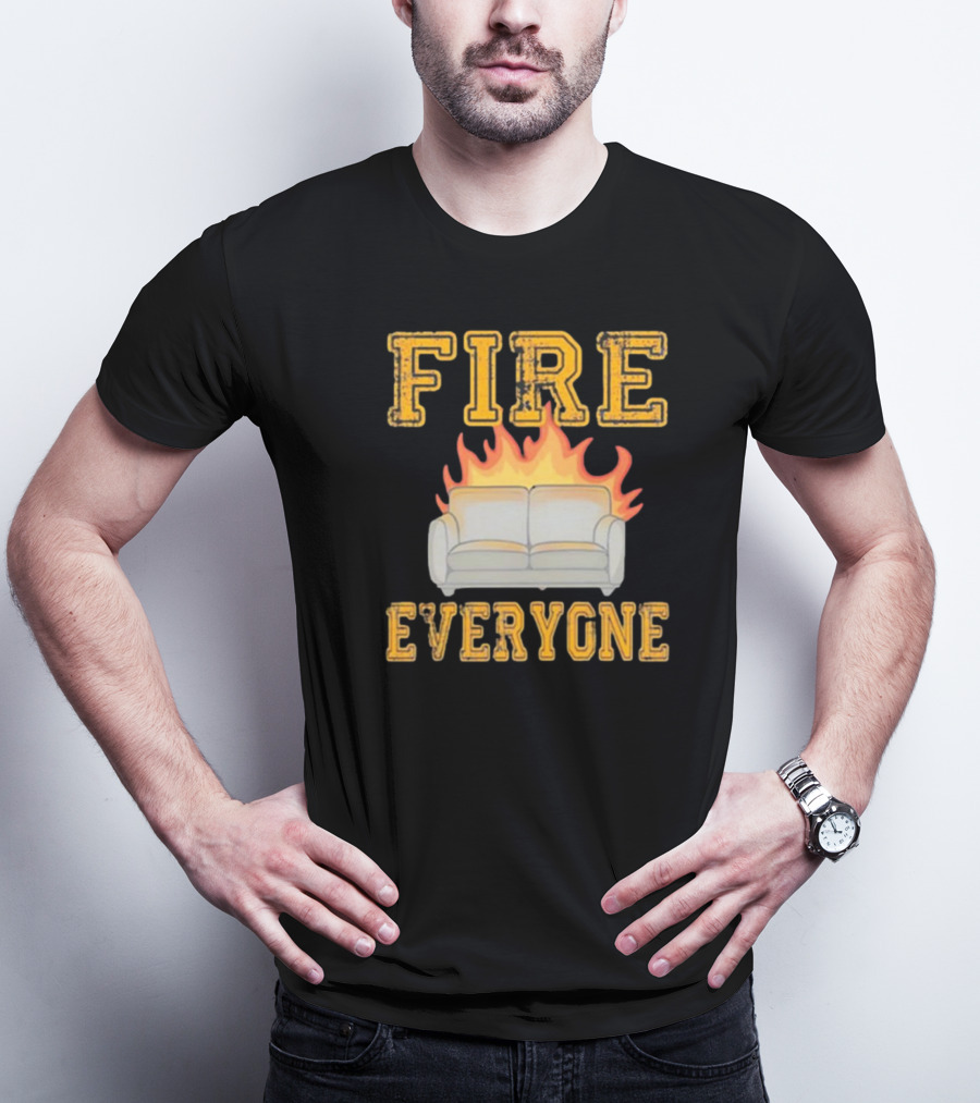Fire Sofa Everyone Burn Comedic Humor T-Shirt