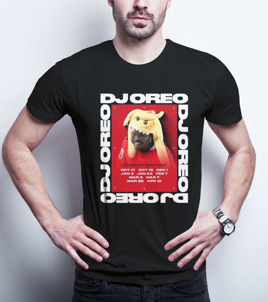 DJ Oreo Intermission Appearances Chicago Blackhawks Dates T-Shirt
