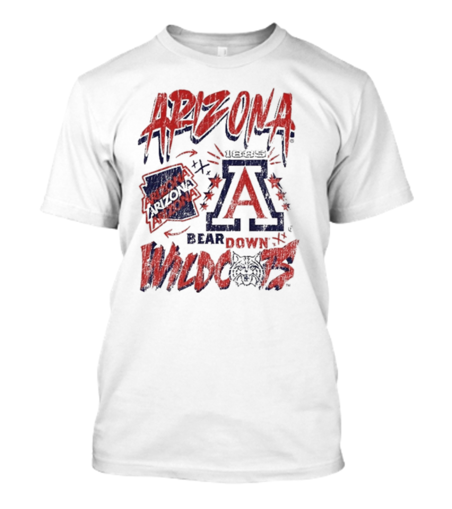 Arizona Wildcats Bear Down 1885 Vintage Wildcats T-Shirt