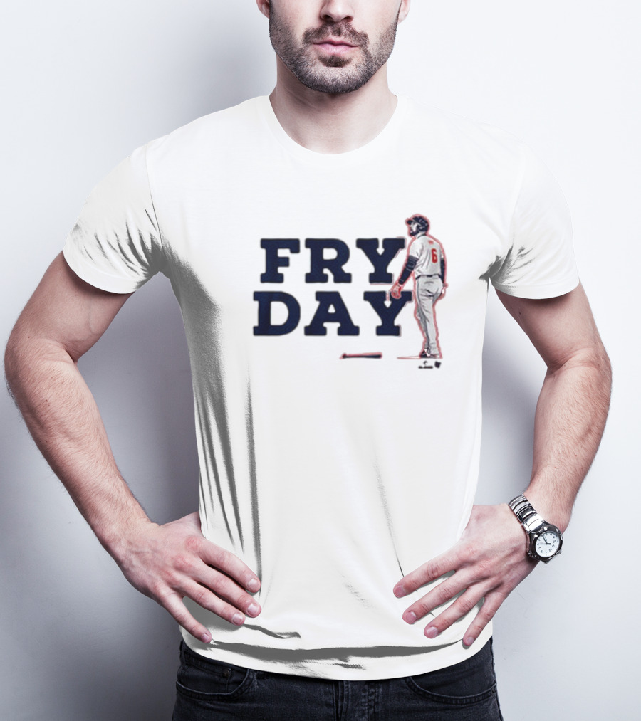 Fry Day Cleveland Guardians Number 6 Baseball Player T-Shirt