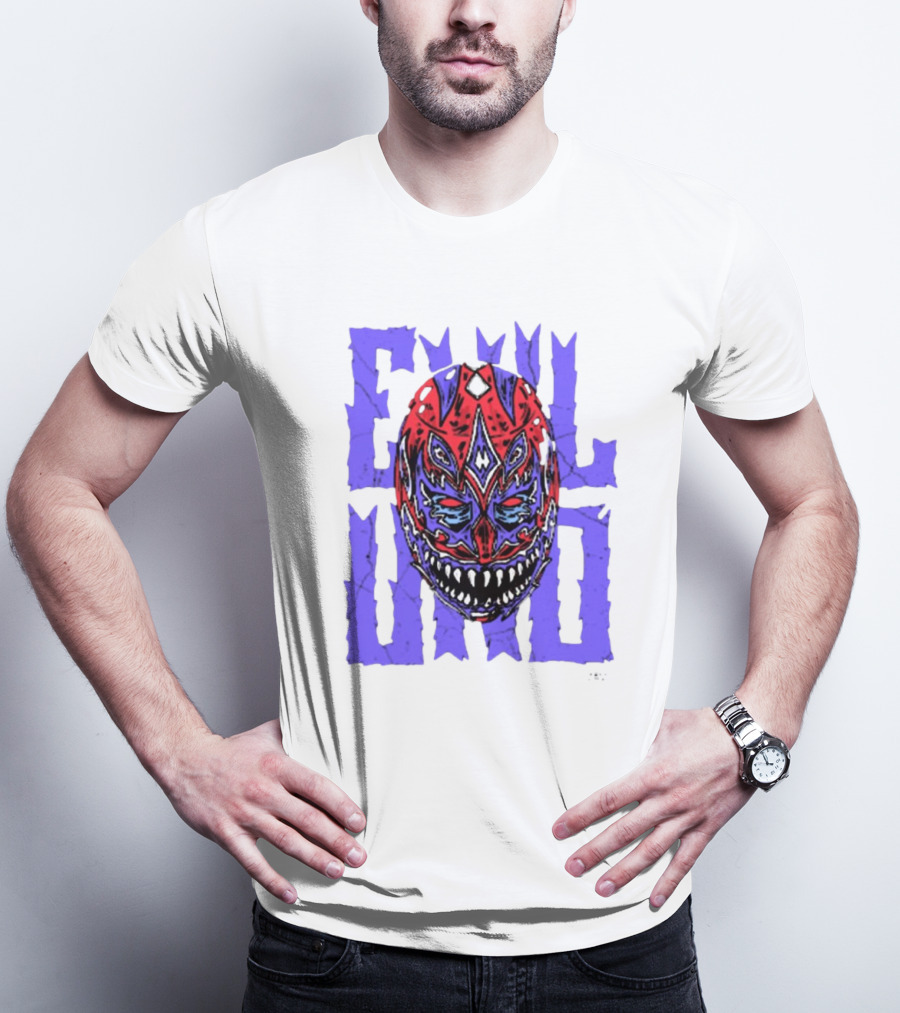 Evil Uno Mask Monster AEW T-Shirt