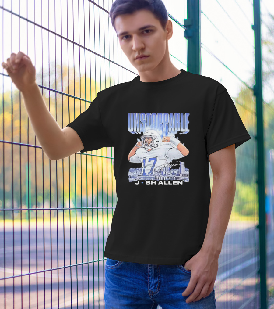 Buffalo Bills NFL Football Josh Allen Unstoppable Vintage 17 T-Shirt