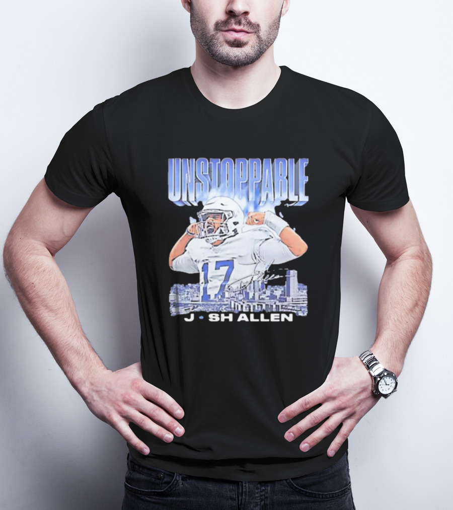 Buffalo Bills NFL Football Josh Allen Unstoppable Vintage 17 T-Shirt