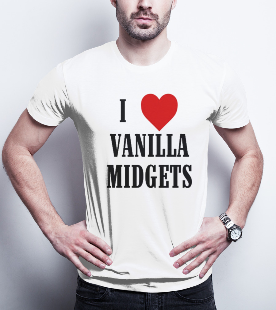 Nick Aldis I Love Vanilla Midgets I Heart Red T-Shirt