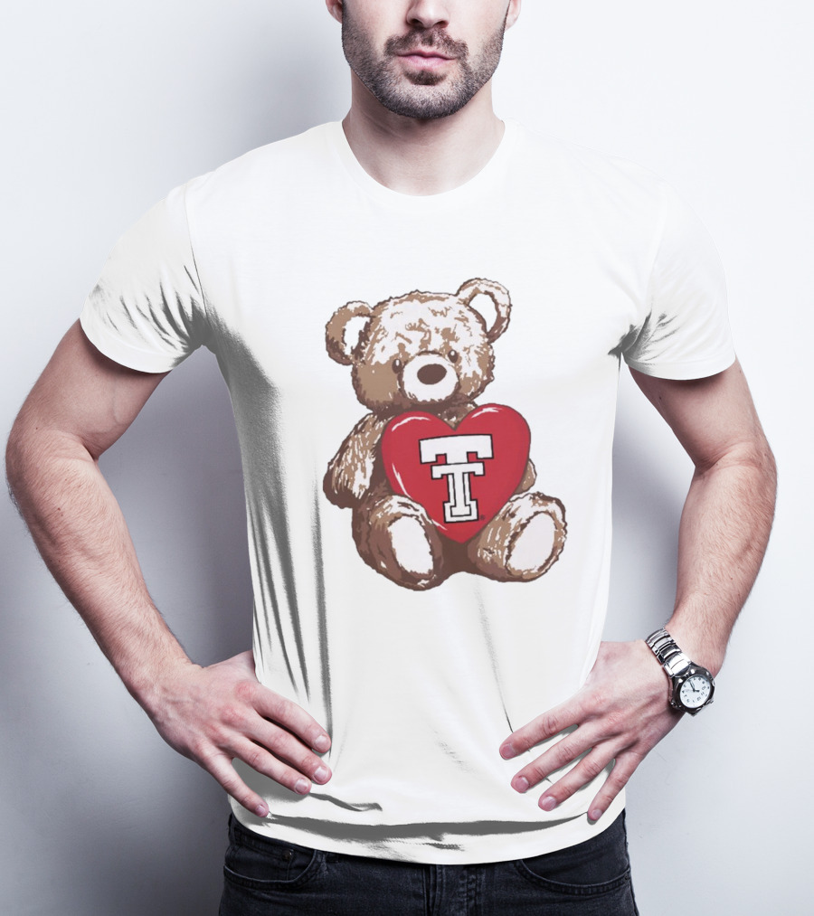 Texas Tech Red Raiders Teddy Bear Heart Hug T-Shirt