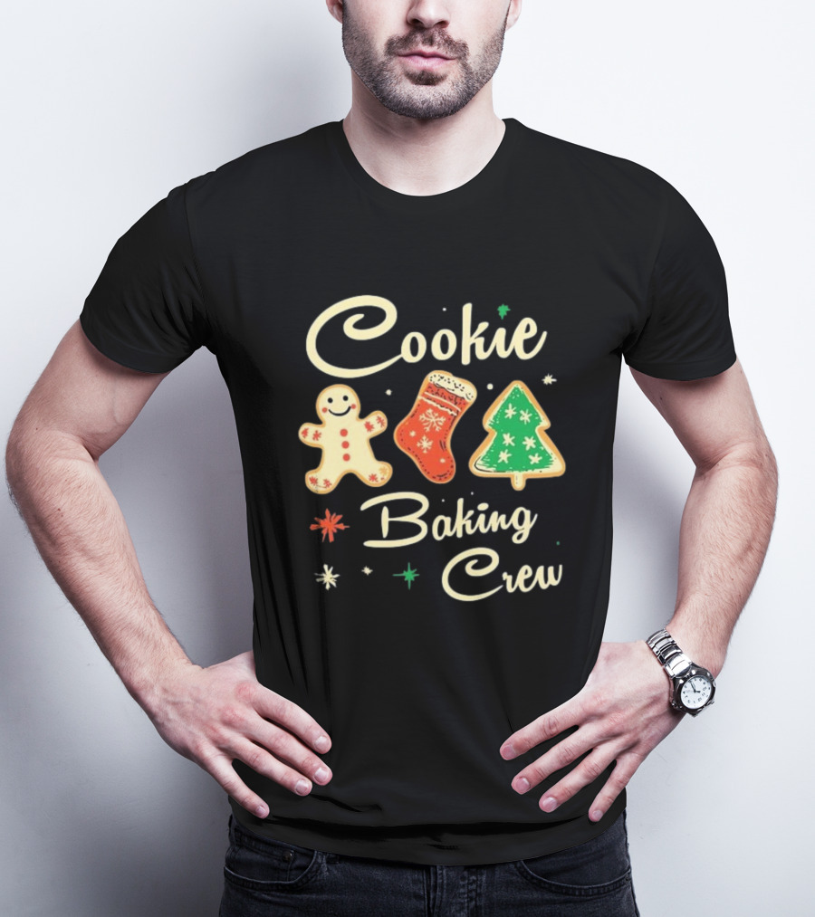 Cookie Baking Crew Gingerbread Stocking Tree T-Shirt