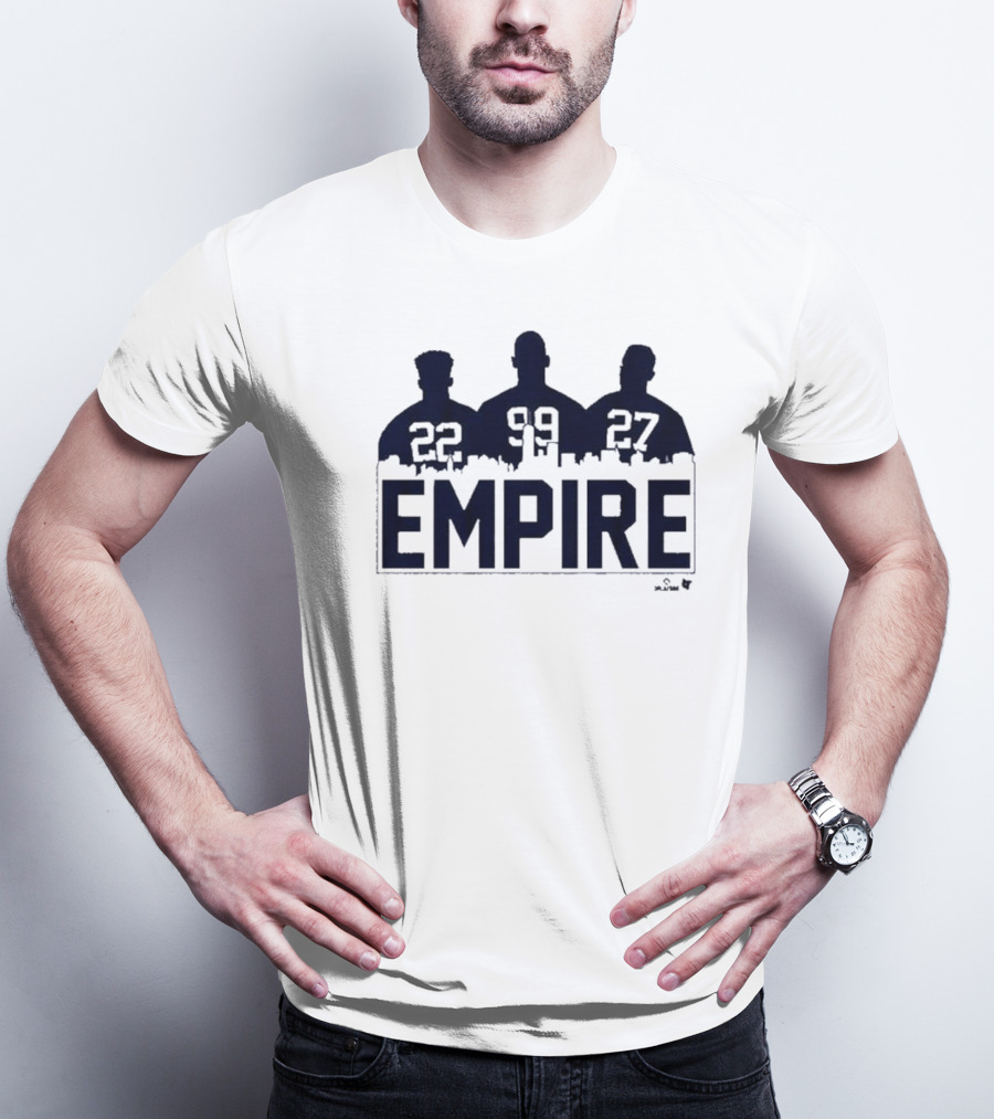 New York Yankees MLB Empire Juan Soto Aaron Judge Giancarlo Stanton 22 99 27 T-Shirt