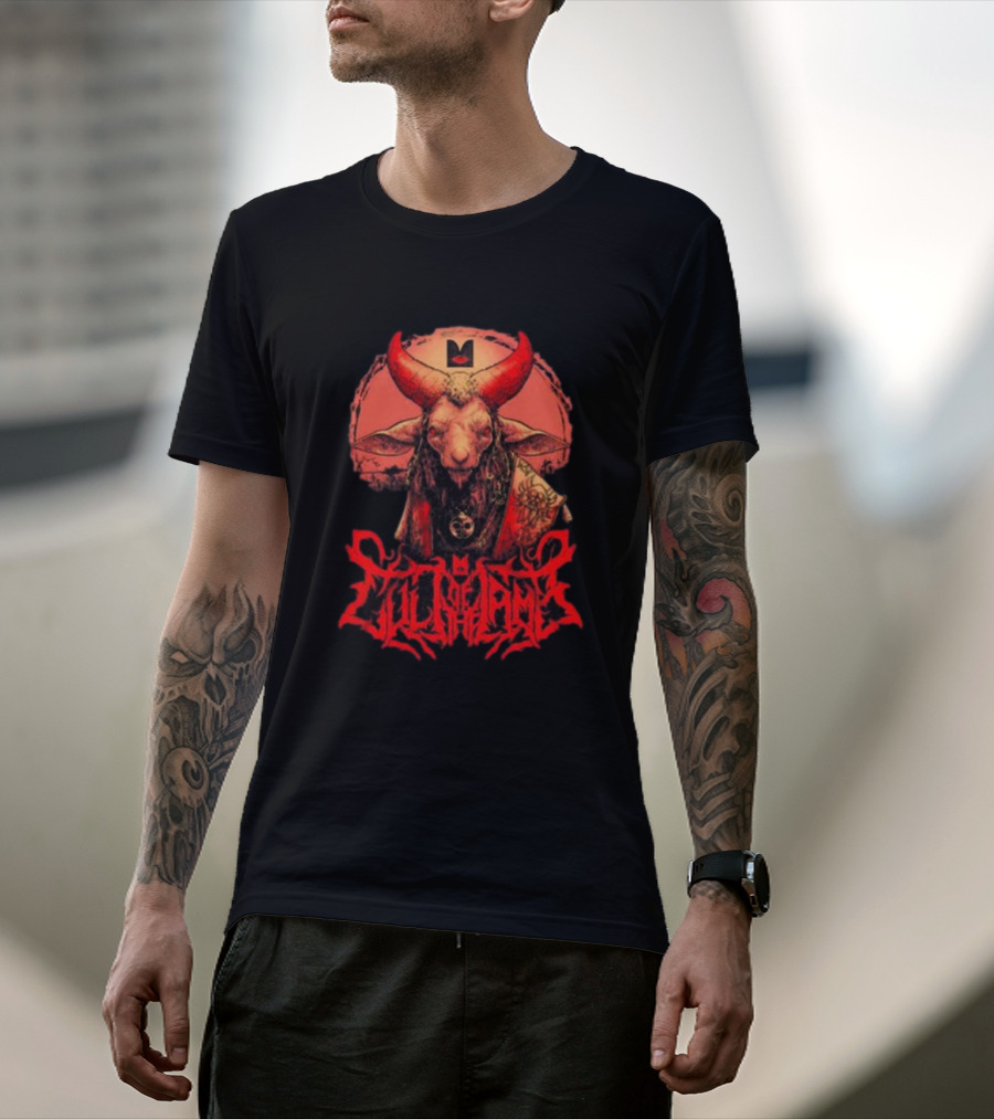 Cult Lamb Unholy Lamb Red Horned Figure T-Shirt