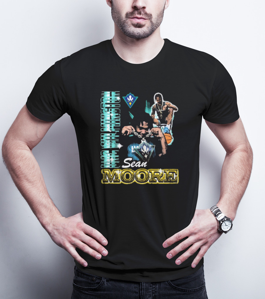 UNC Wilmington Seahawks Sean Moore 90s Basketball T-Shirt
