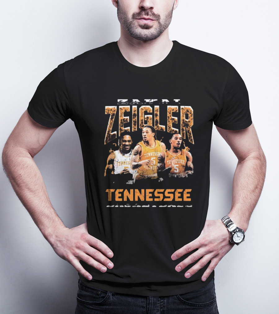Zakai Zeigler Tennessee Volunteers Basketball Retro Style 90s T-Shirt