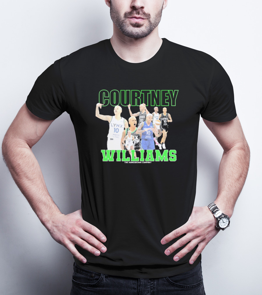 Courtney Williams Minnesota Lynx Lynx 10 The Homegrown Company T-Shirt