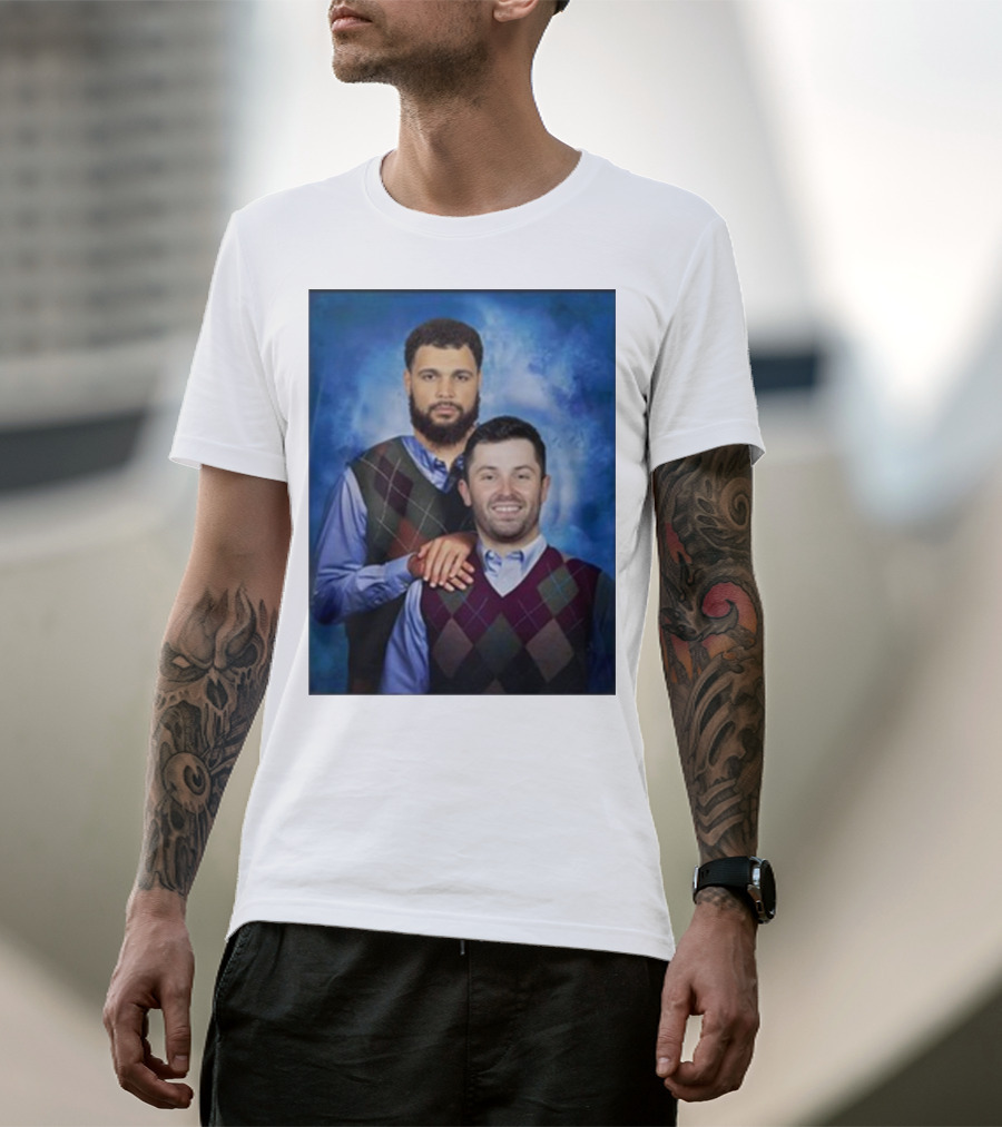 Chase Mclaughlin Wearing Baker Mayfield Mike Evans Step Brothers T-Shirt