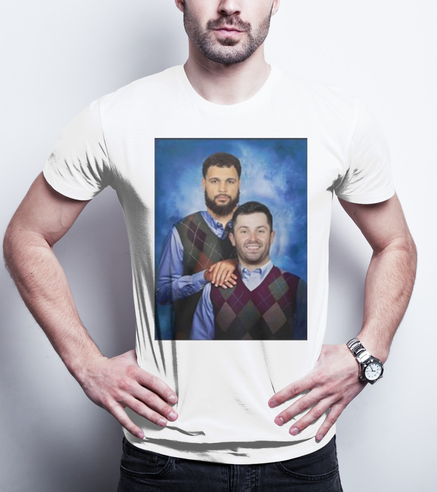 Chase Mclaughlin Wearing Baker Mayfield Mike Evans Step Brothers T-Shirt