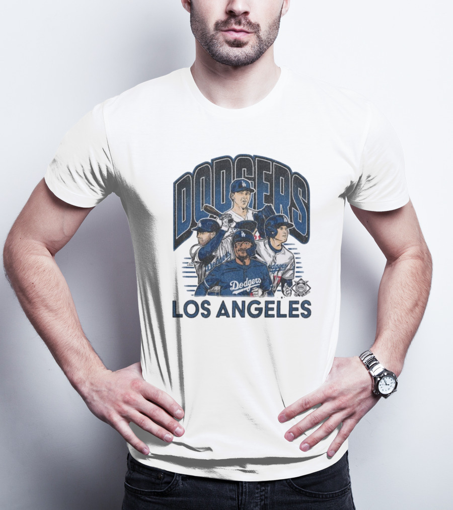 Los Angeles Dodgers Multi Player Vintage Painting T-Shirt