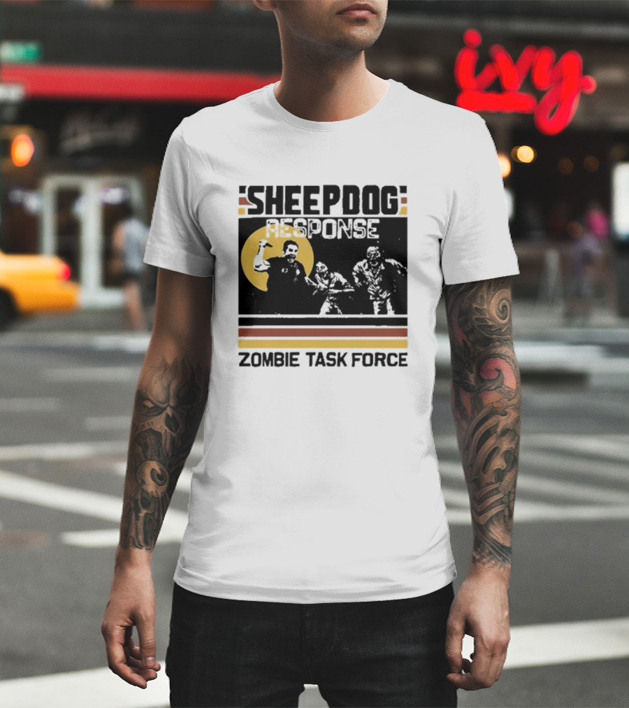Sheepdog Response Zombie Task Force Vintage Retro Horror T-Shirt