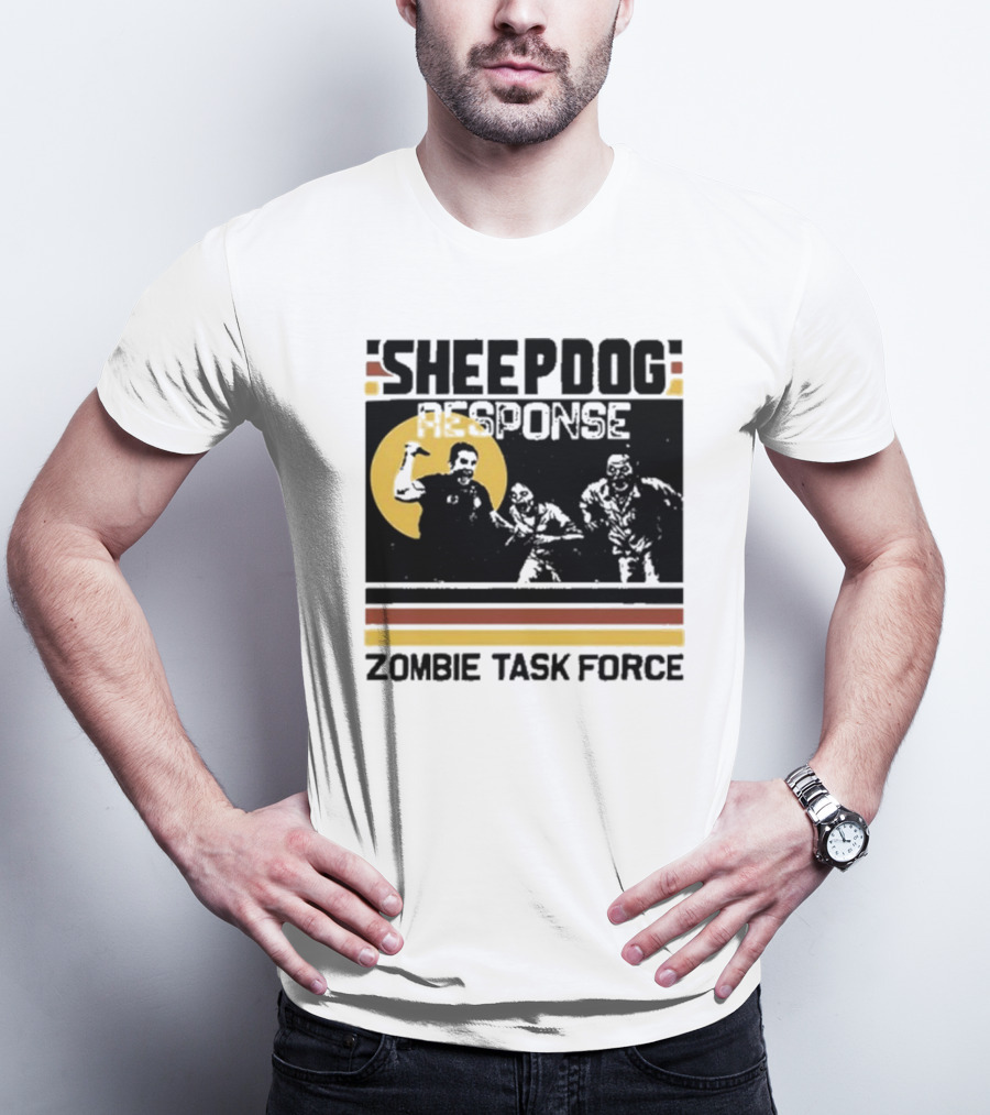 Sheepdog Response Zombie Task Force Vintage Retro Horror T-Shirt