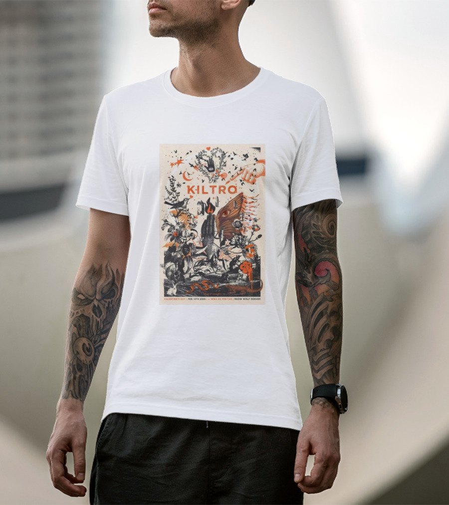 Kiltro Meow Wolf Denver Nina De Freitas Valentine's Day February 14 2025 T-Shirt