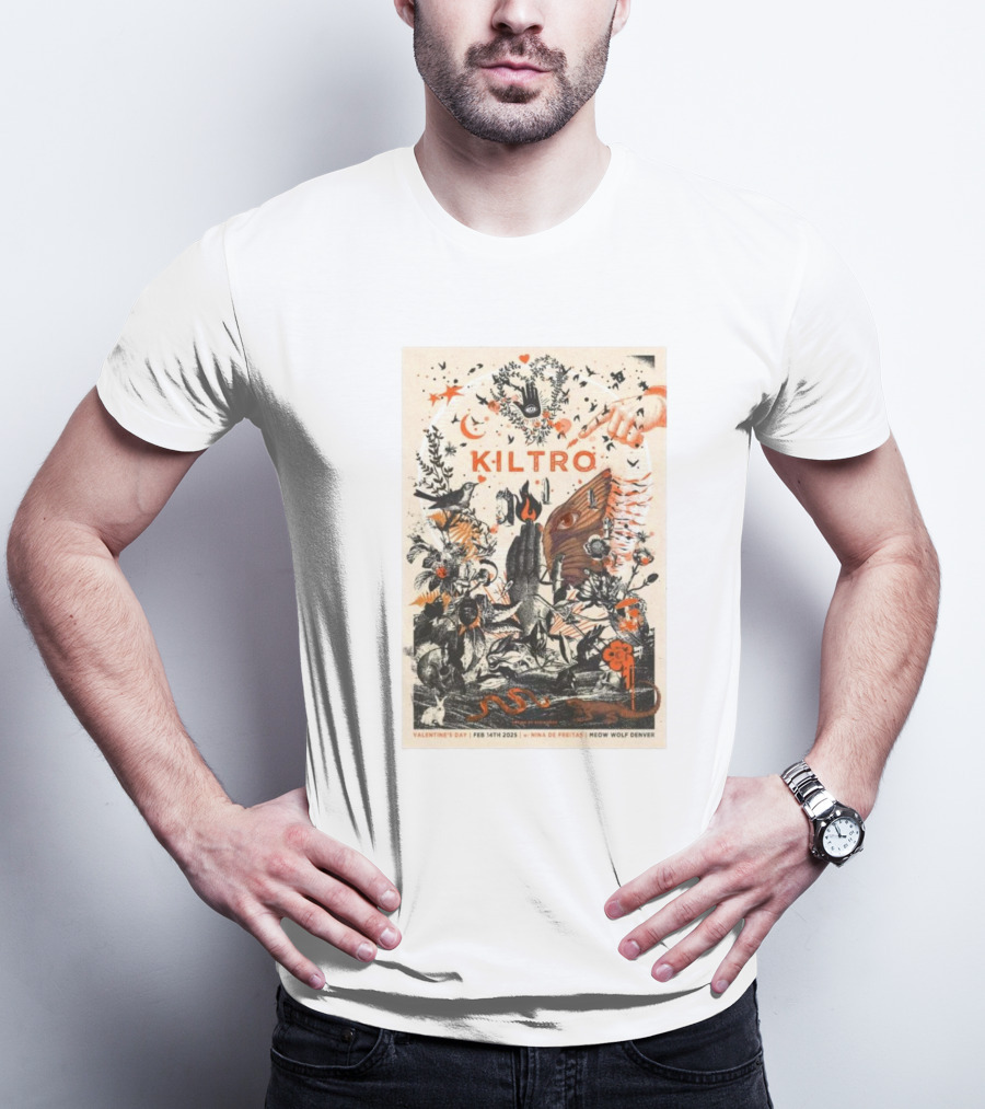 Kiltro Meow Wolf Denver Nina De Freitas Valentine's Day February 14 2025 T-Shirt