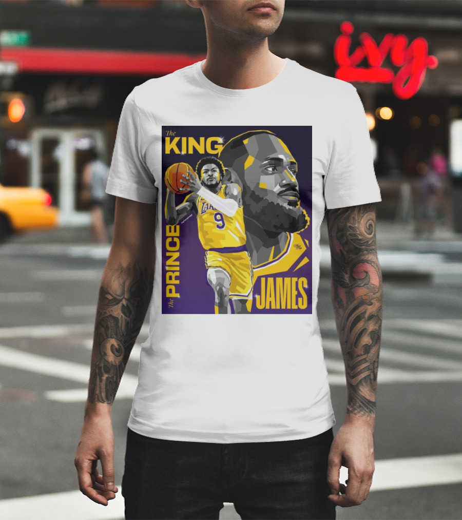 The King The Prince LeBron James Bronny James Lakers NBA T-Shirt