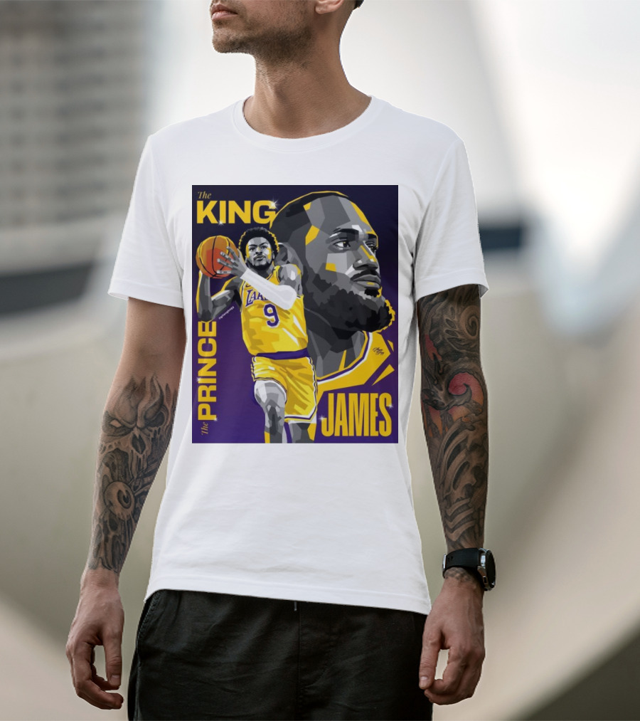 The King The Prince LeBron James Bronny James Lakers NBA T-Shirt